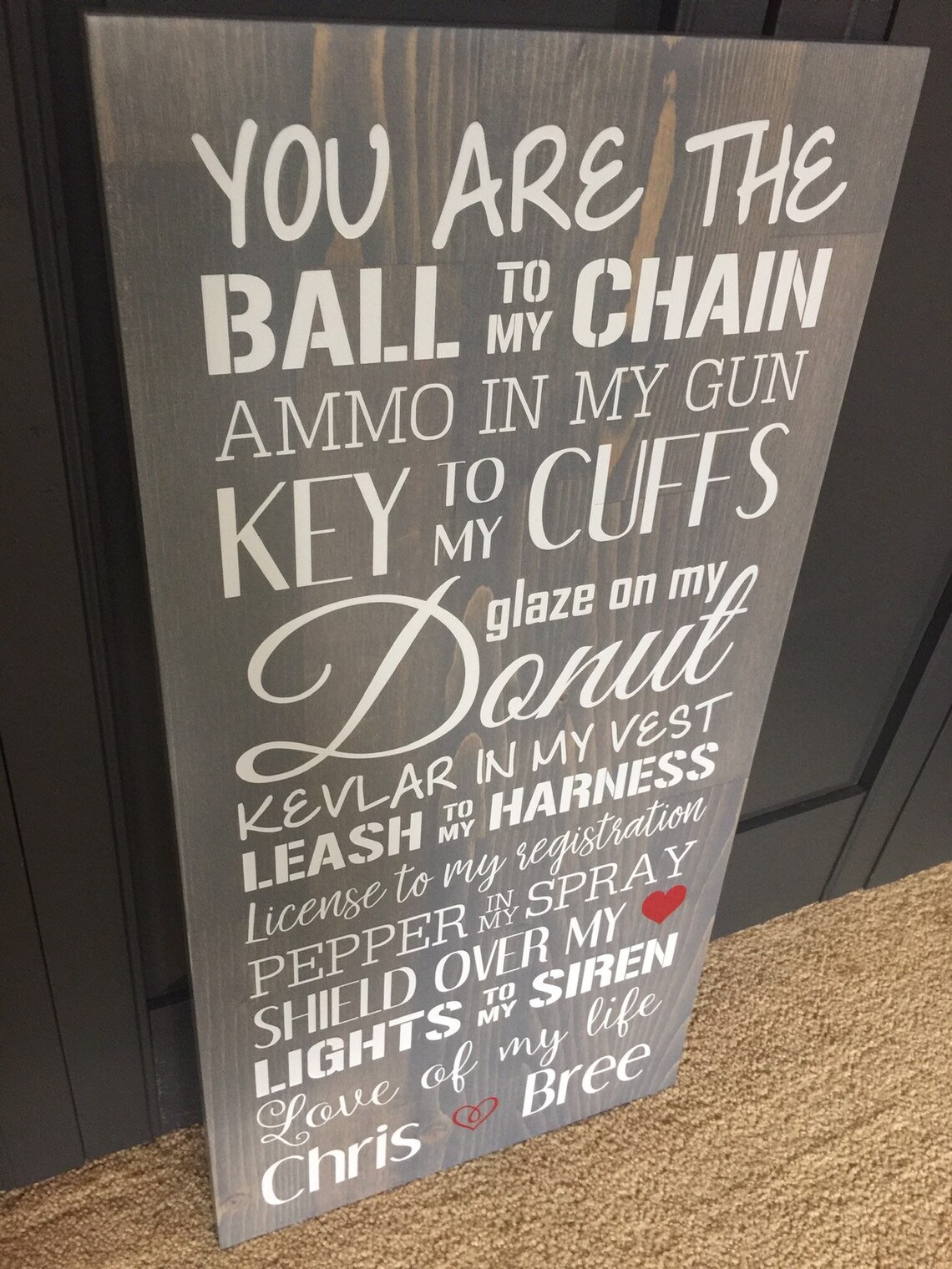 Police RCMP Love Wood Sign - Etsy Canada