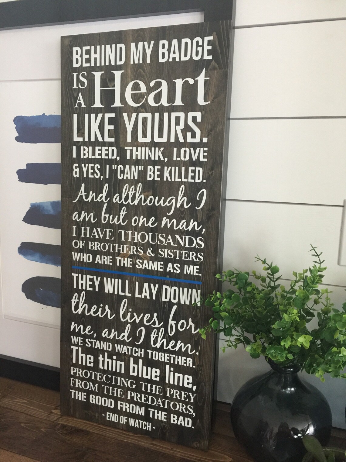 End of Watch Movie Quote Sign for Police/rcmp | Etsy