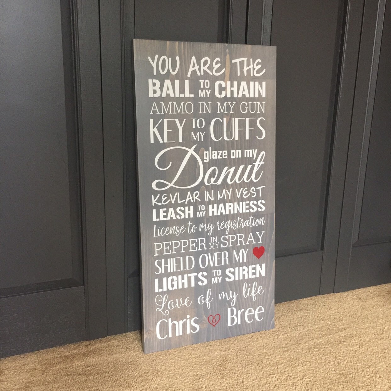 Police RCMP Love Wood Sign - Etsy Canada