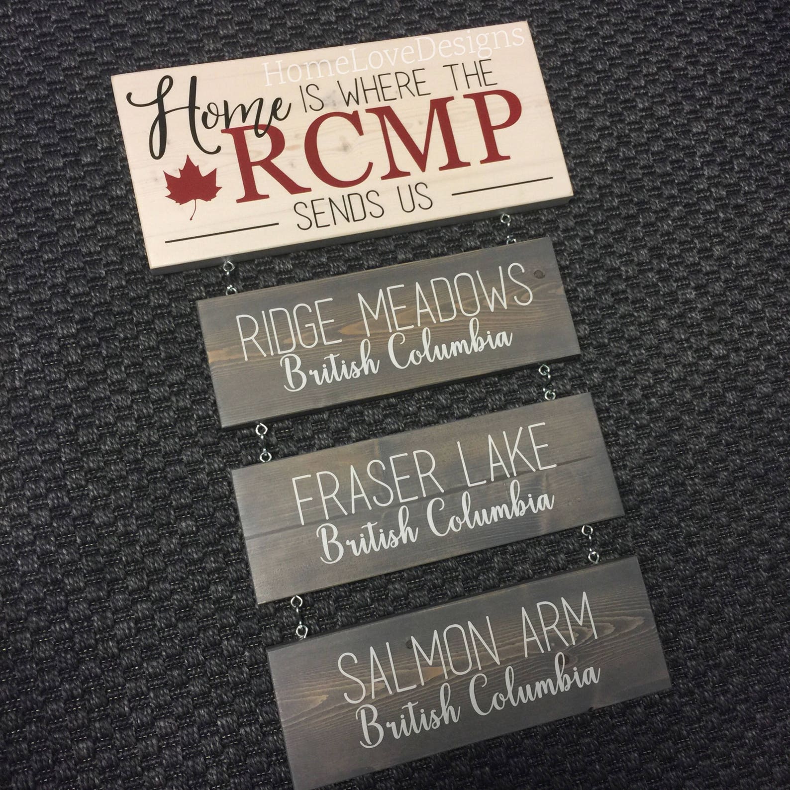 Home is Where the RCMP Sends Us Line Version Hanging Wooden - Etsy