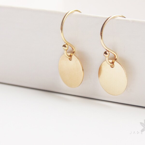 Gold Disc Earrings - Etsy