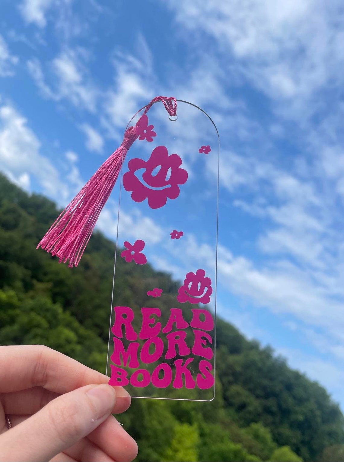 Read More Books Groovy Bookmark Handmade Acrylic Bookmarks, Aesthetic ...