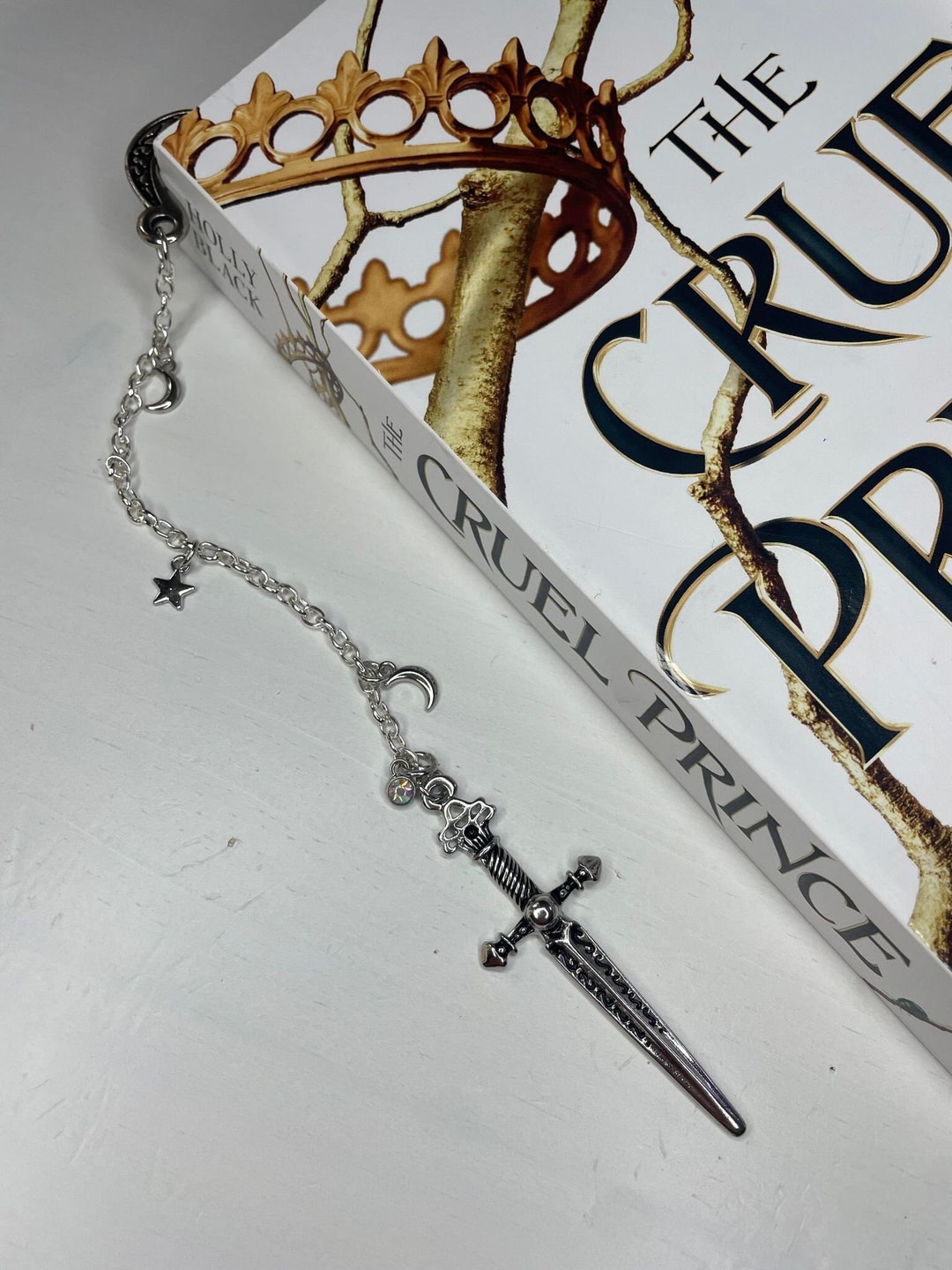 Sword Metal Charm Bookmark Hook Bookmark With Silver Chain and Charms ...
