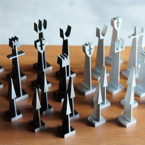 Alcoa Modernist Aluminum Chess Set by Austin Cox - Etsy