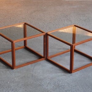 Danish Cube Side Tables by Kai Kristiansen Pair - Etsy