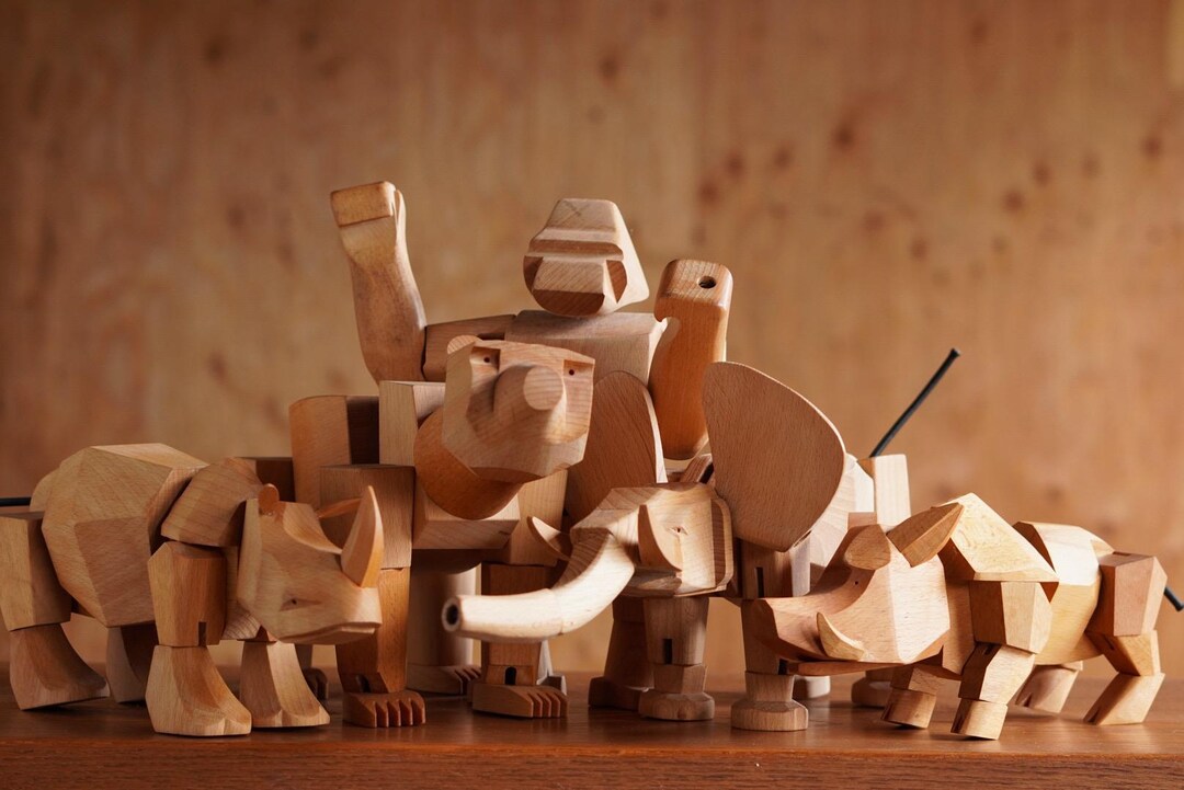 Wooden Animal Collection by David Weeks Studio - Etsy
