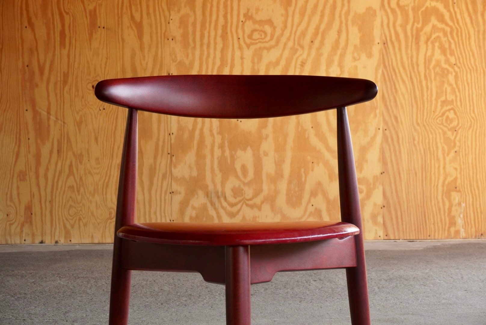 Hans Wegner Red 'heart' Chair for Fritz Hansen - Etsy