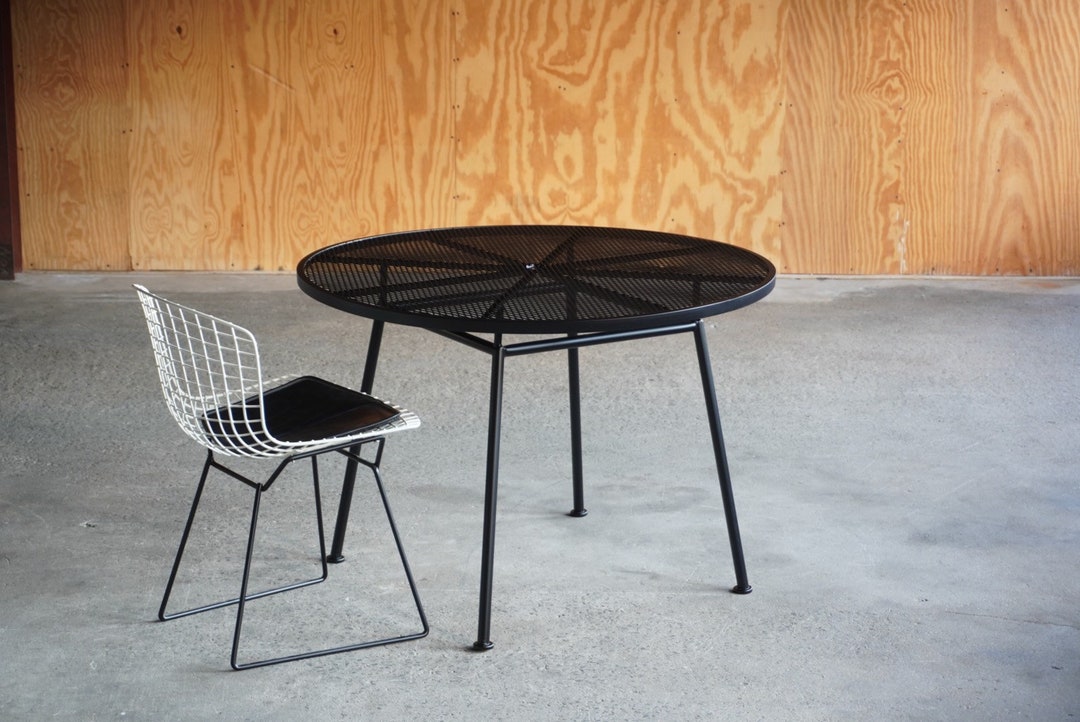 Woodard Round Expanded Metal Mesh Table - Etsy
