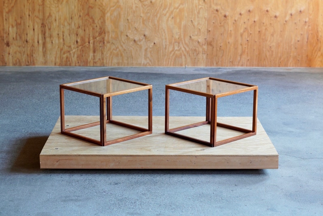 Architectural Rosewood Cube Tables by Kai Kristiansen - Etsy