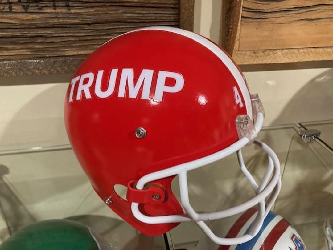 Trump Full Size Football Helmet, Repurposed, Custom Made - Etsy