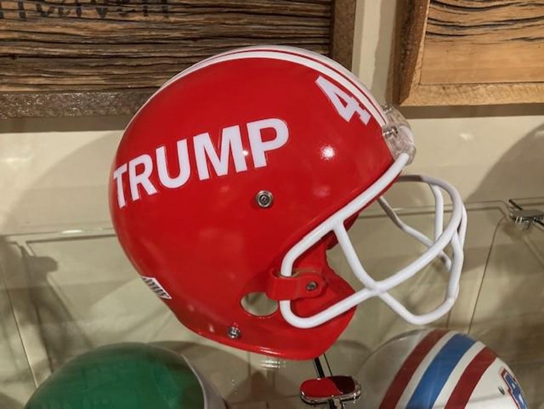 Trump Full Size Football Helmet, Repurposed, Custom Made - Etsy