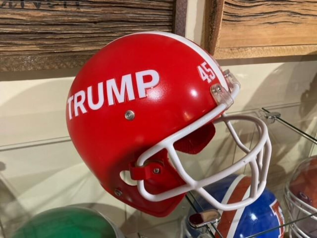 Trump Football Helmet, Repurposed, Custom Made - Etsy