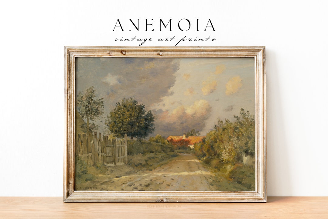 French Provincial Landscape Vintage Art Download Rustic Countryside ...