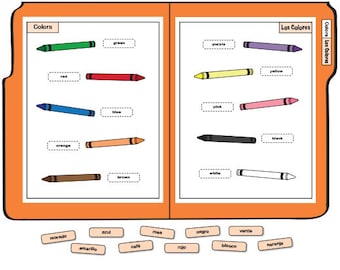 Learning Spanish/english File Folder Game - Animals From the Farm - Etsy