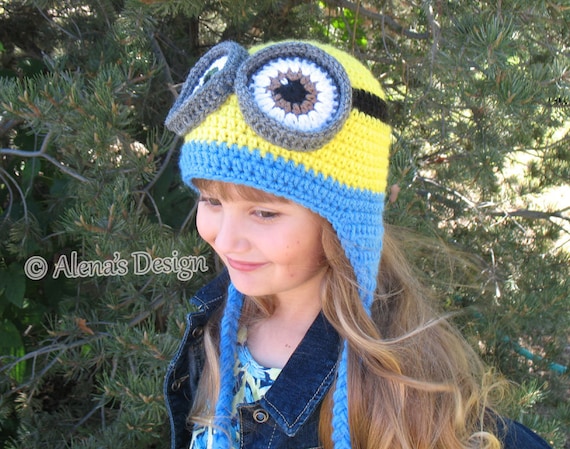 Pink Minion Crochet Hat