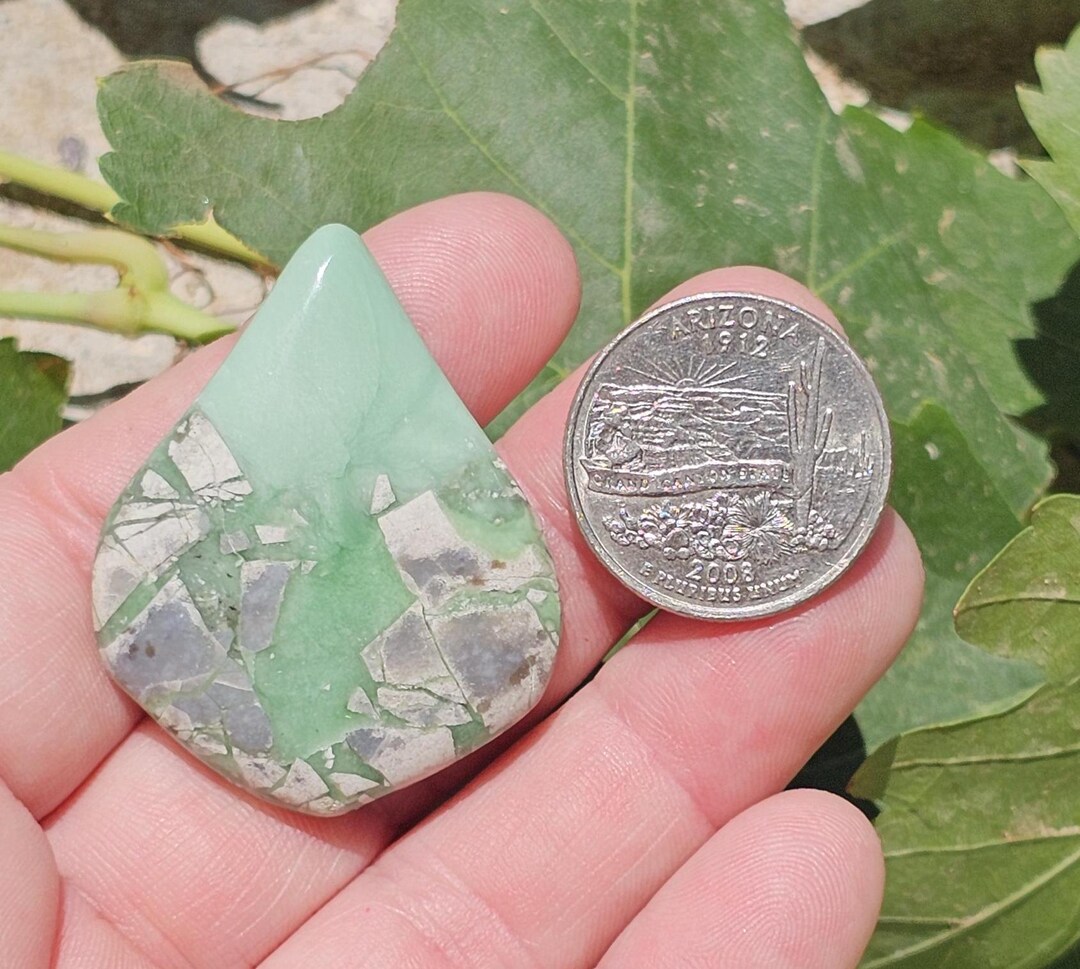 Variscite Cabochon Made of Natural Lucin Variscite Large Green and ...