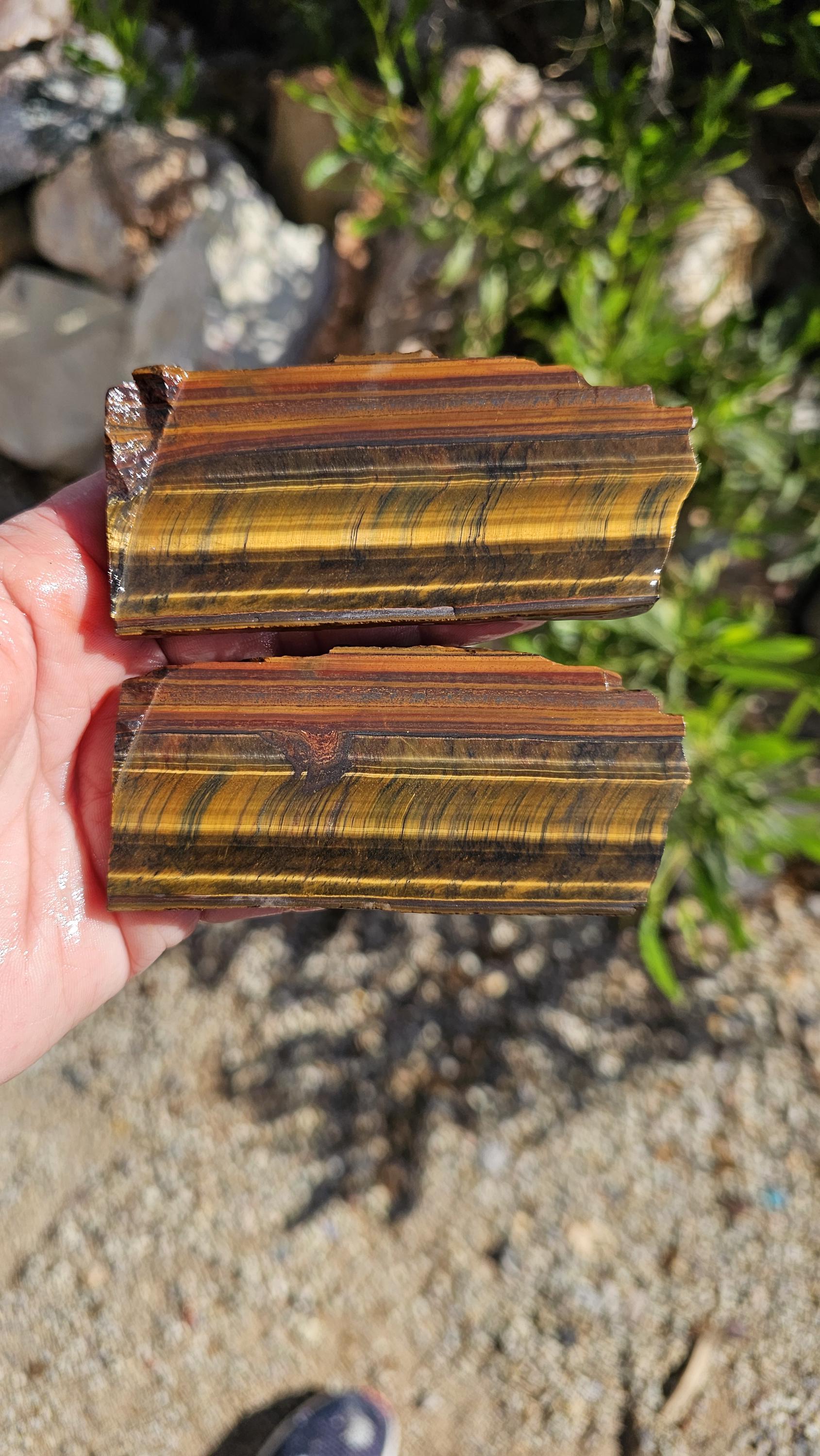 Tiger Iron Slabs, Set of Two, 2 Slabs of Tiger Iron SL-20 - Etsy