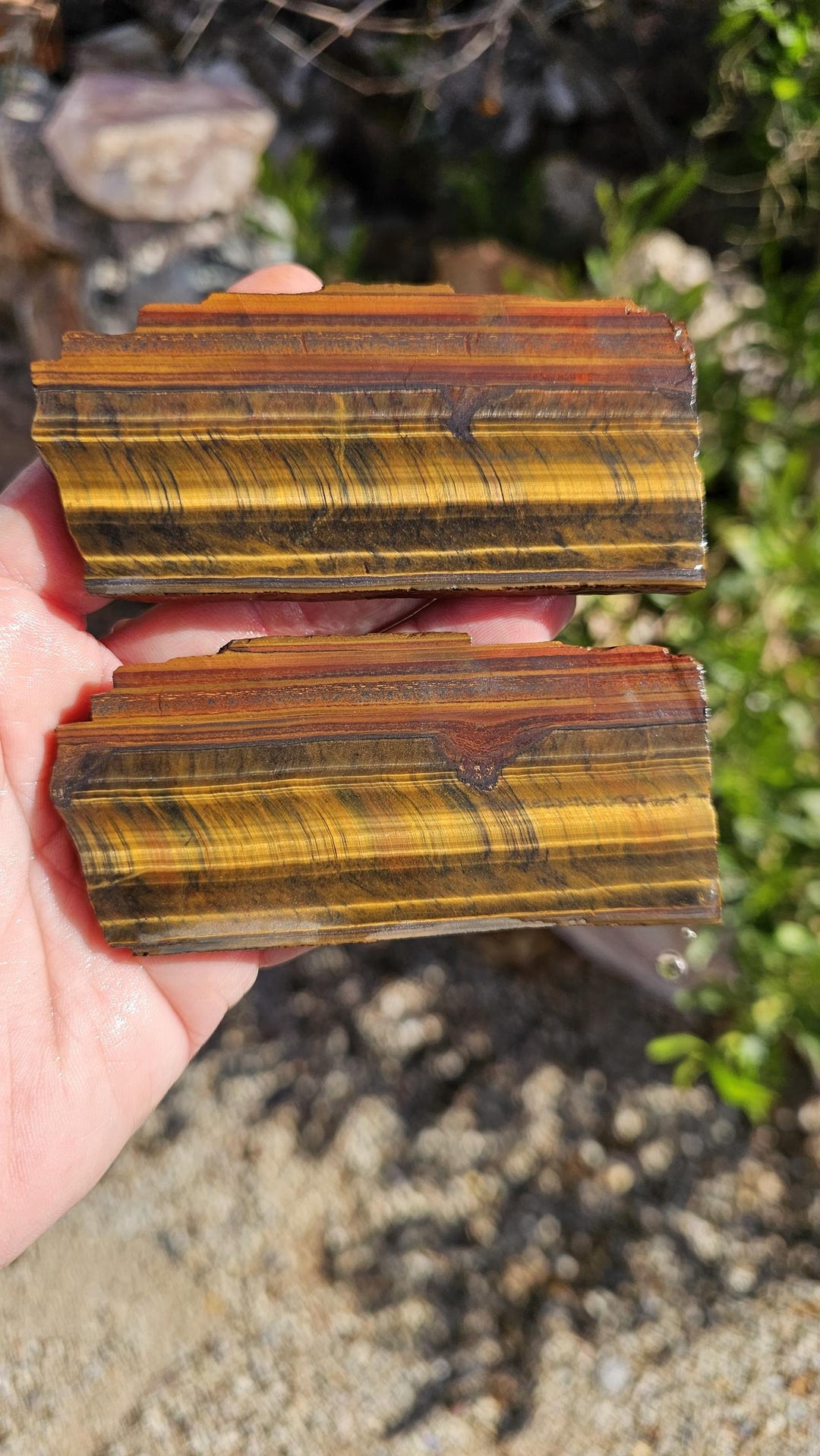 Tiger Iron Slabs, Set of Two, 2 Slabs of Tiger Iron SL-20 - Etsy