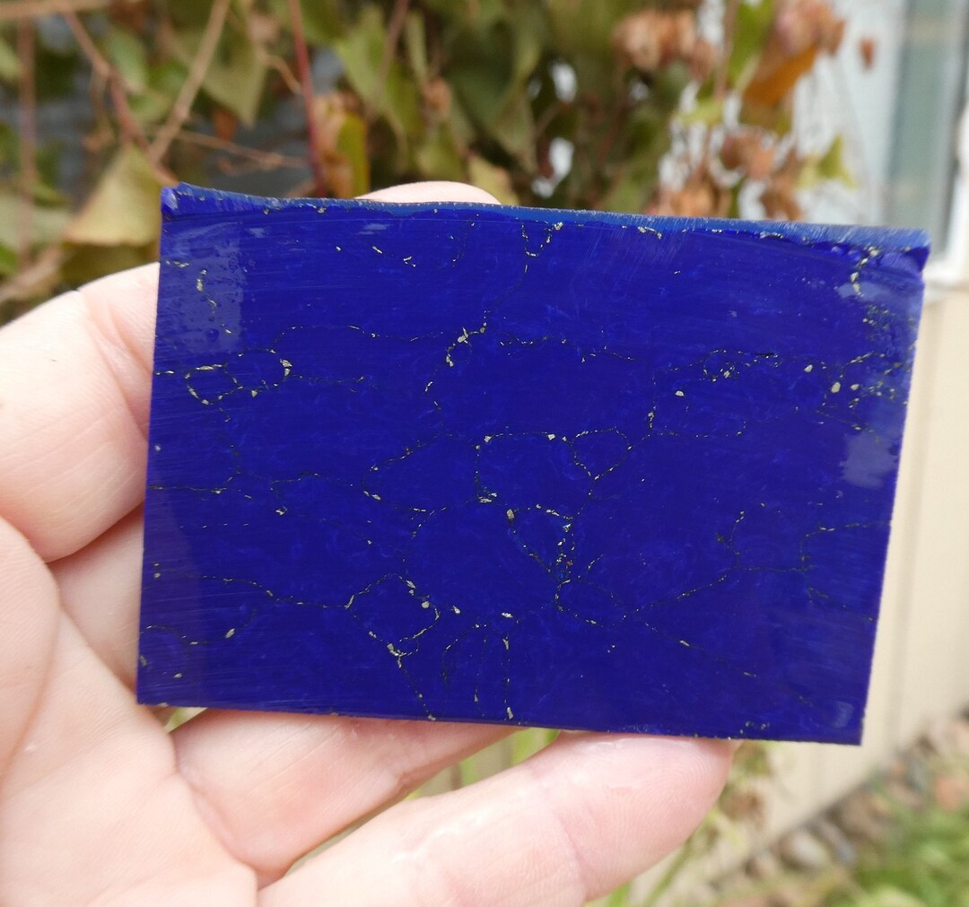Lapis Lazuli With Pyrite Composite , Man Made Slab, Lapidary, Craft ...