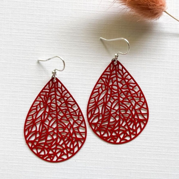 Red Earrings - Etsy