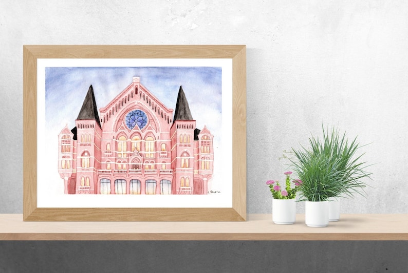 Cincinnati Music Hall Watercolor Painting - Etsy