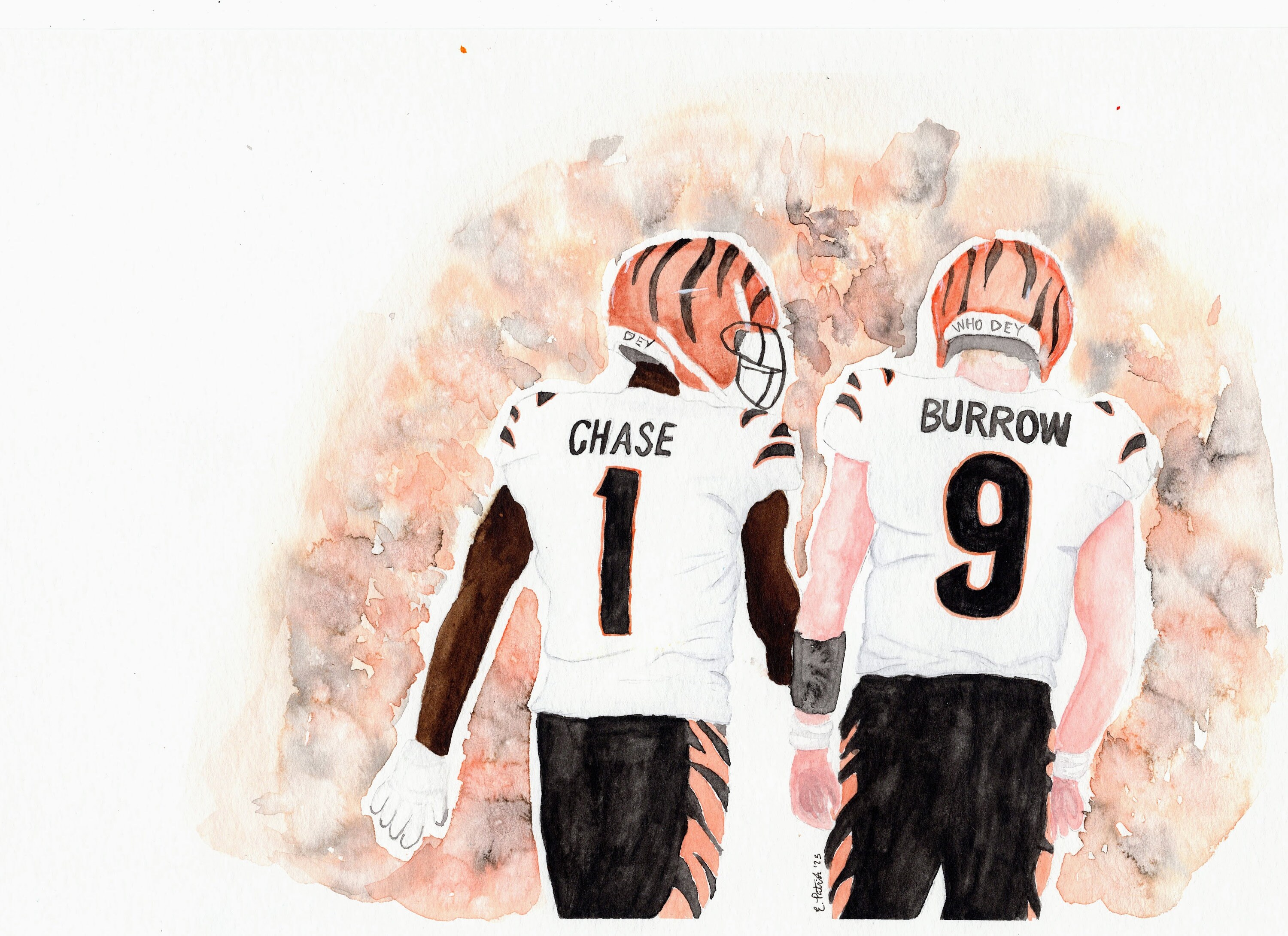 Cincinnati Bengals Watercolor Painting - Etsy