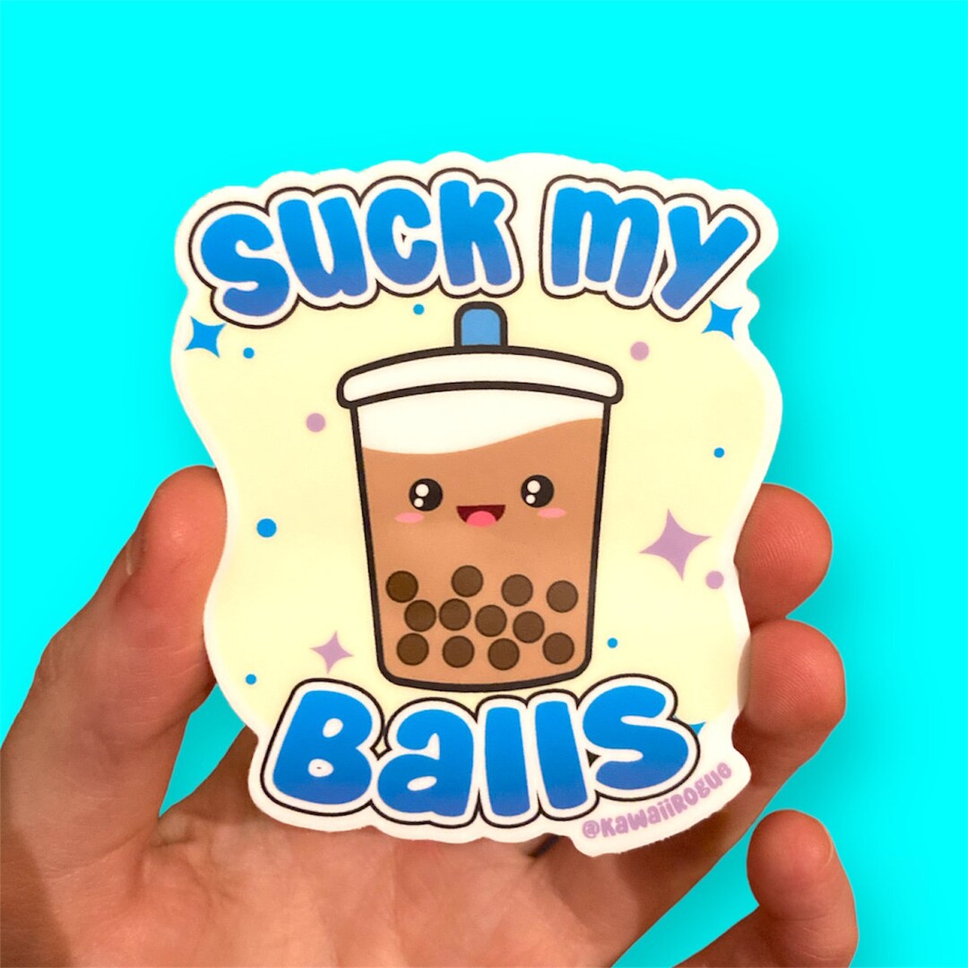 Funny Boba Tea Sticker: Kawaii Cartoon Milk Tea Decal - Etsy