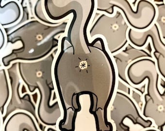 Cat Butt Vinyl Sticker Pack - Etsy