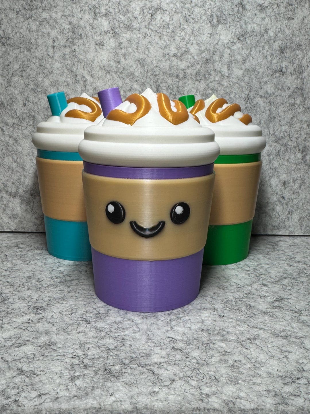 Cute Kawaii to Go Coffee Cup 3D Printed Stash Container With Optional ...