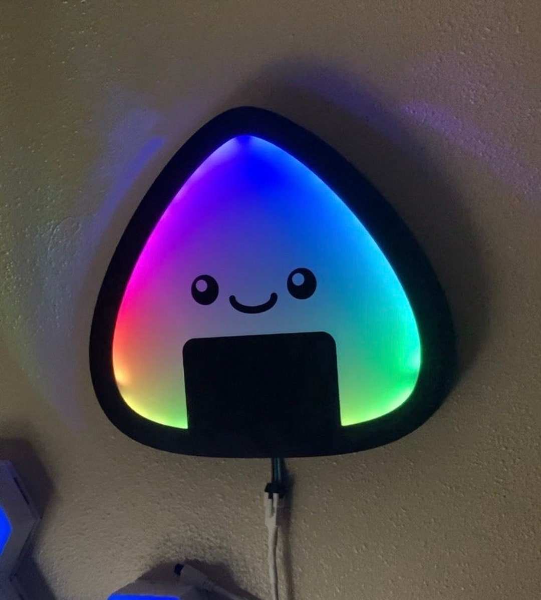 Kawaii Onigiri RGB Wall Light – 3D Printed Riceball Night Light - Etsy