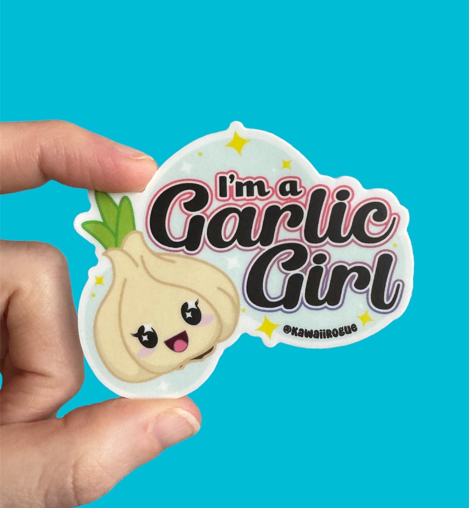 I'm A Garlic Girl Sticker Cute Kawaii Foodie Sticker 3 Inch Decal ...