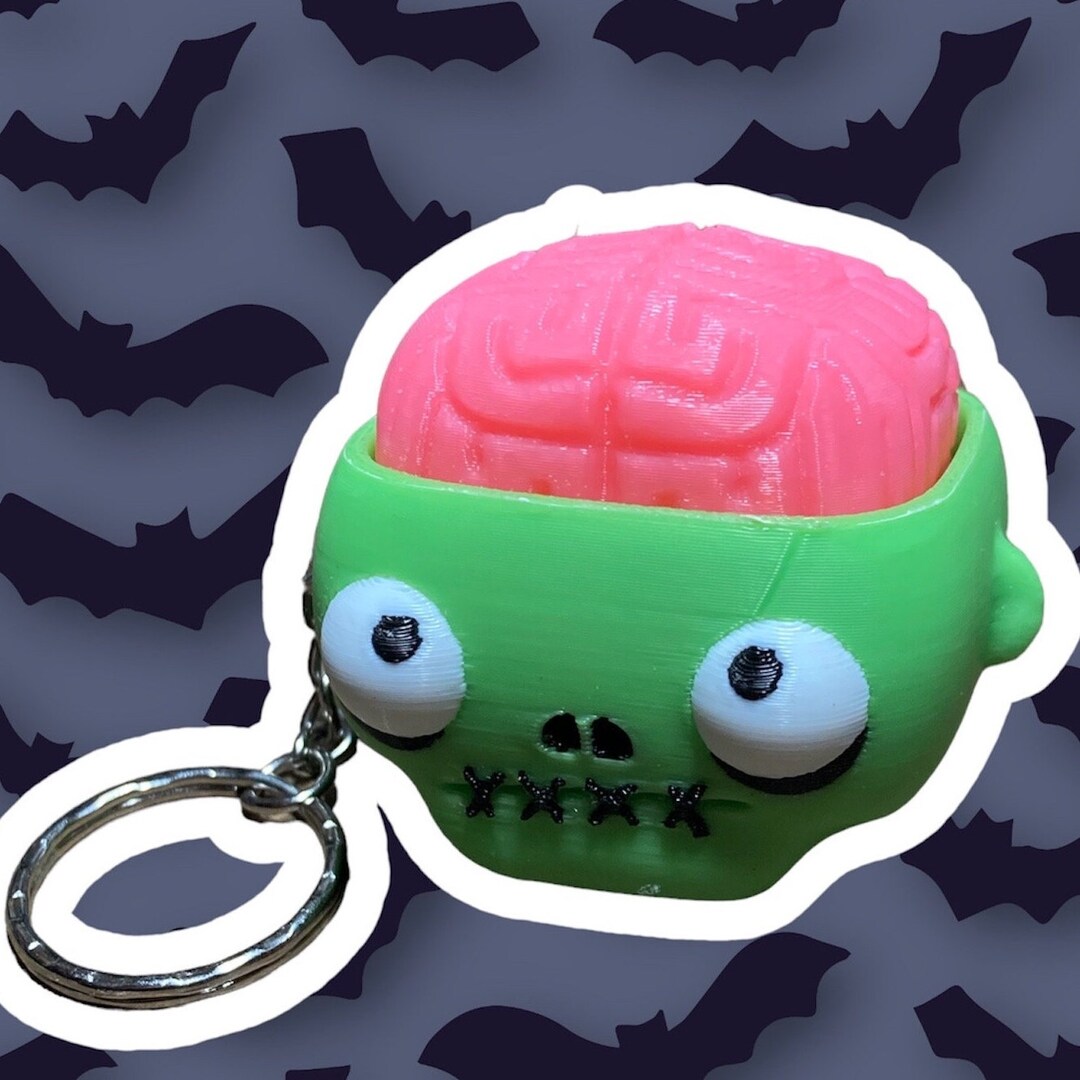 Cute Zombie Fidget Keychain Fidget Accessory Adorable Halloween Fidget ...