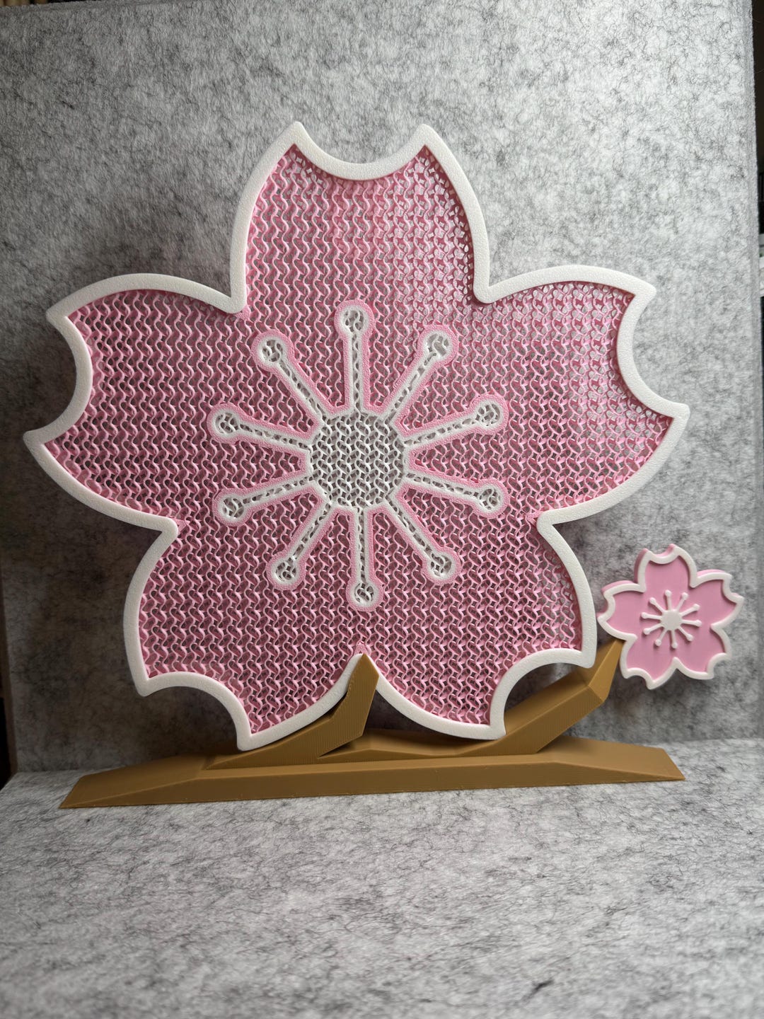Sakura Cherry Blossom Flower Shaped Enamel Lapel 3D Printed Pinboard ...