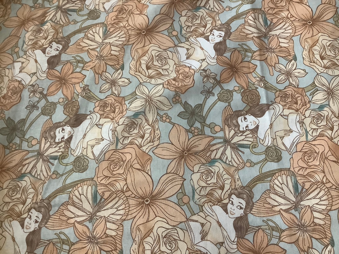 Disney Belle Beauty and the Beast Quarter Yard Cotton Fabric Princess ...