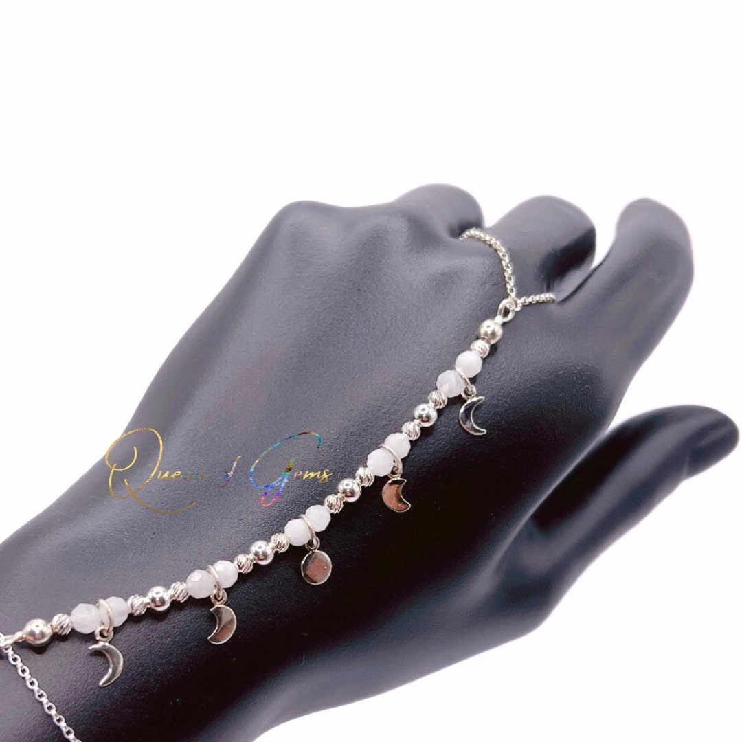 Silver Hand Chain Sterling Silver Bracelet Finger Bracelet - Etsy