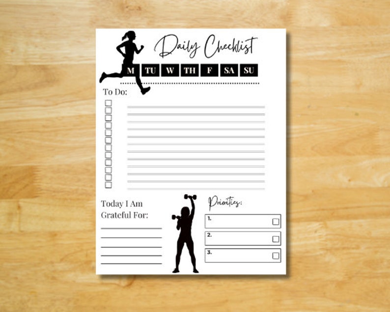 Printable to Do List Daily Checklist Daily Planner Daily Schedule ...