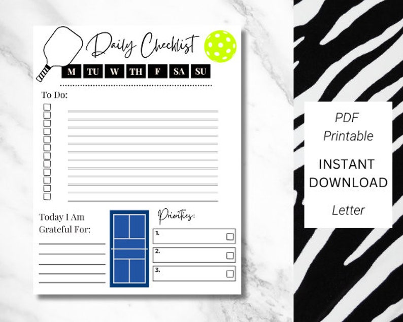 Printable to Do List Daily Checklist Daily Planner Daily Schedule ...
