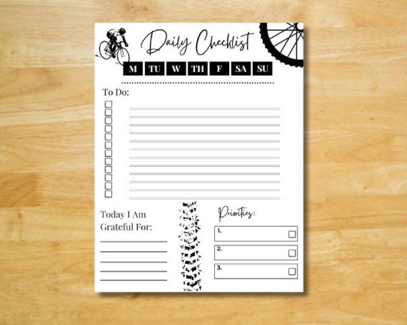 Printable to Do List Daily Checklist Daily Planner Daily - Etsy