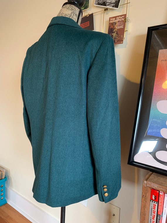Forest Green Cashmere Blazer // Long-line jacket with… - Gem