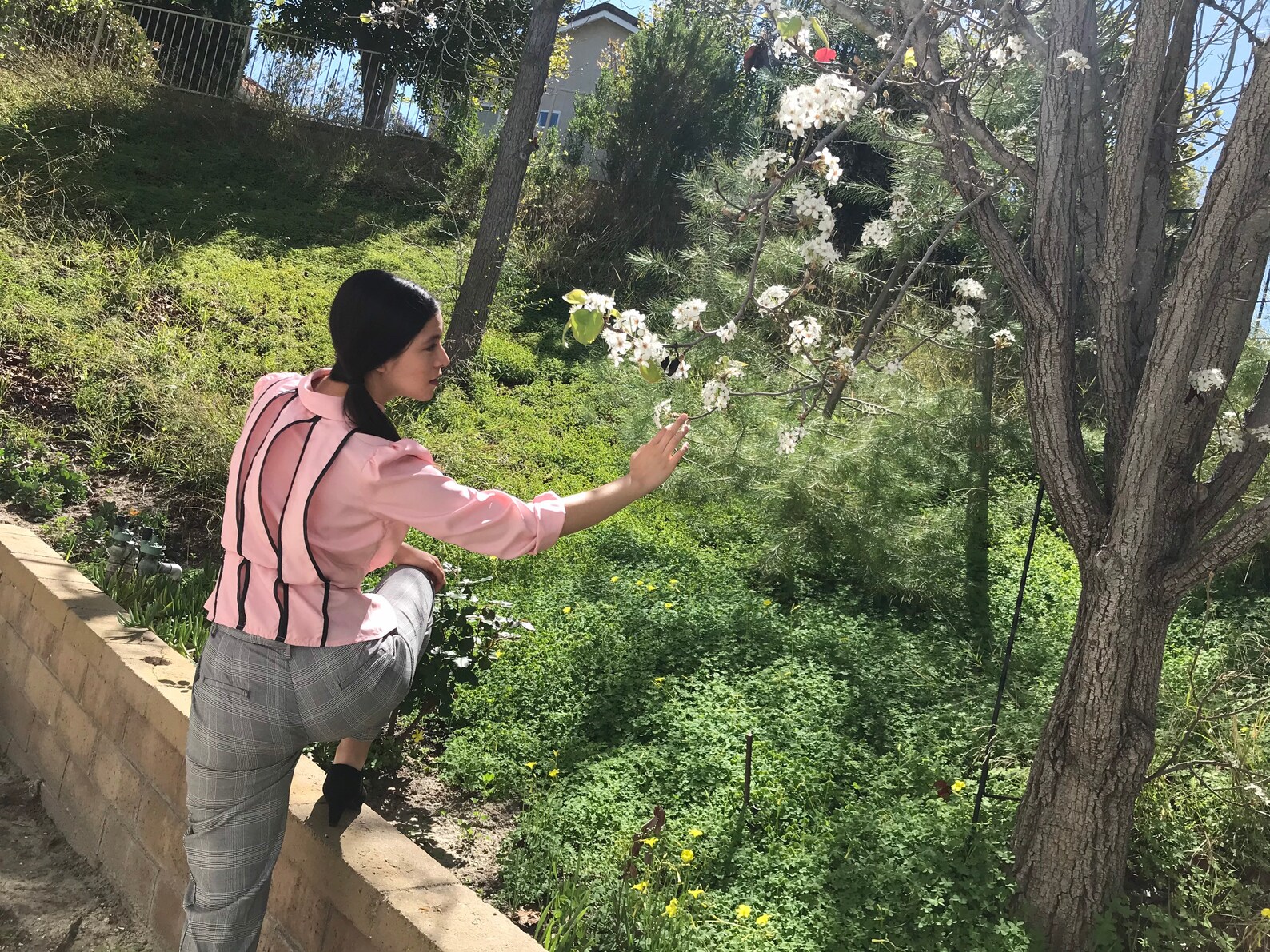 90s Pink Retro Waitress Convertible Blouse - Etsy