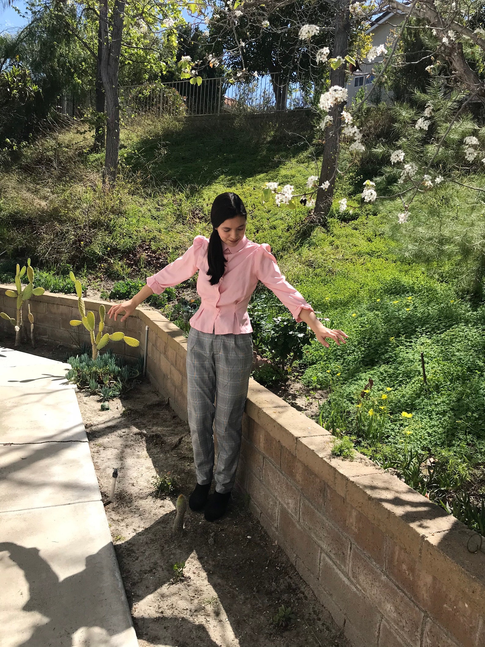 90s Pink Retro Waitress Convertible Blouse - Etsy