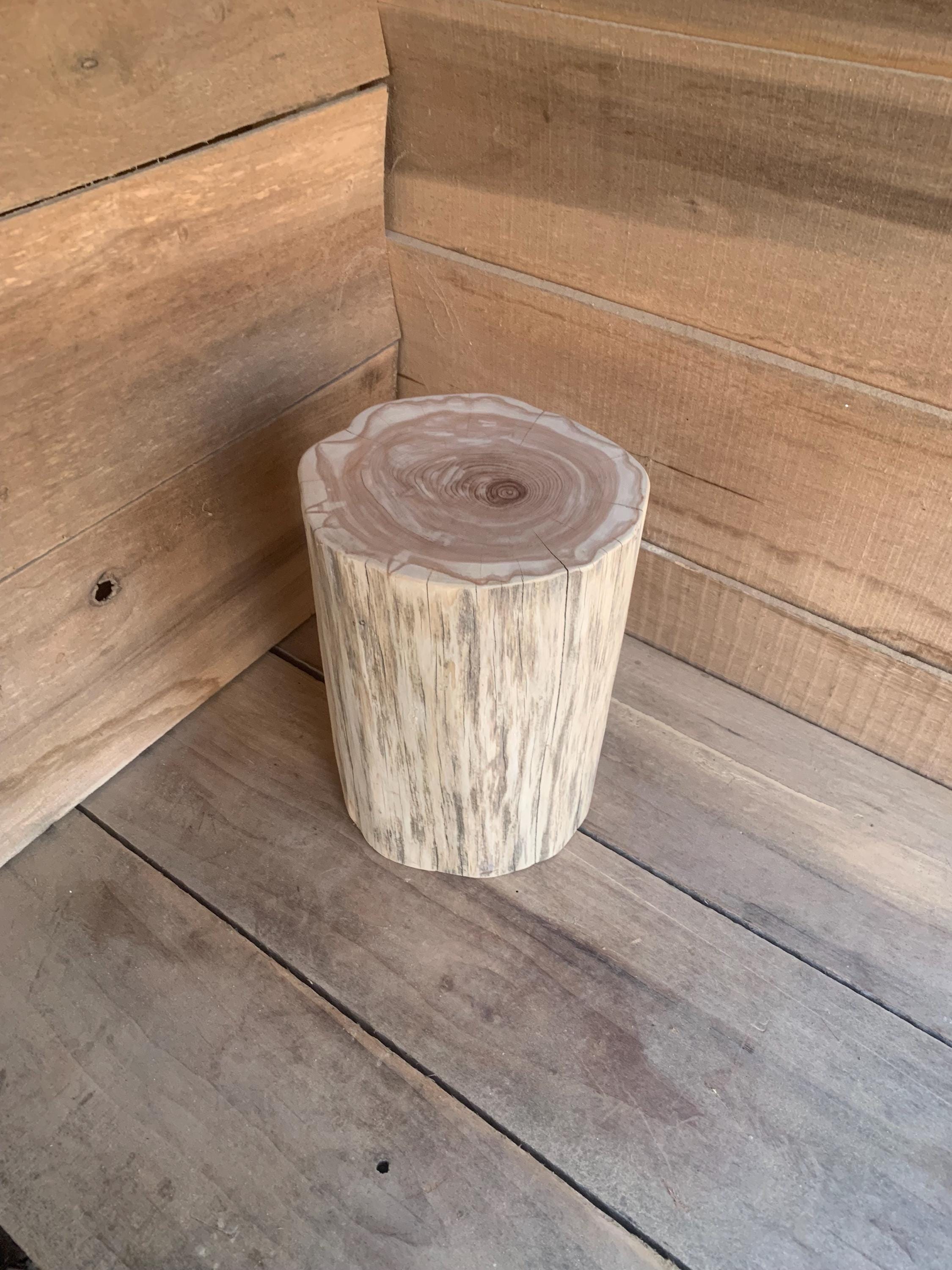 Slender Sanded Cedar Stump Table in STOCK FAST SHIPPING 3 - Etsy