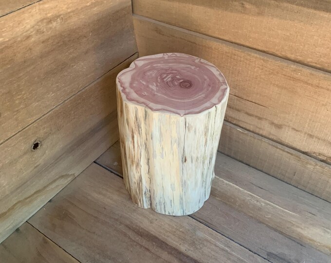 Slender Sanded Cedar Stump Table - in STOCK FAST SHIPPING - 1 - Etsy