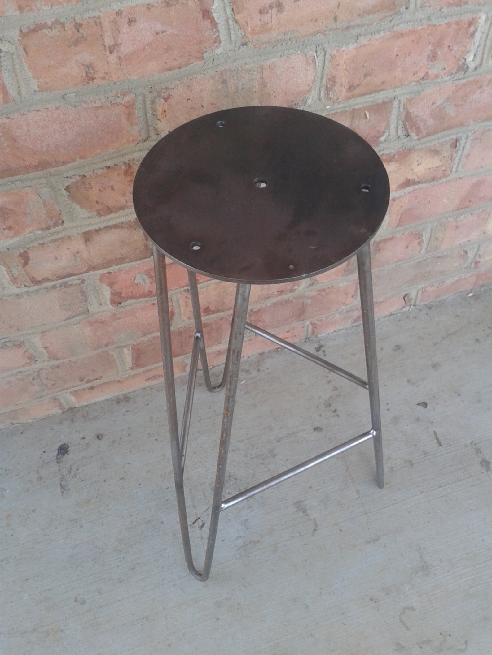 Raw Steel Hairpin Bar Stool Base DIY Custom Heights Available - Etsy