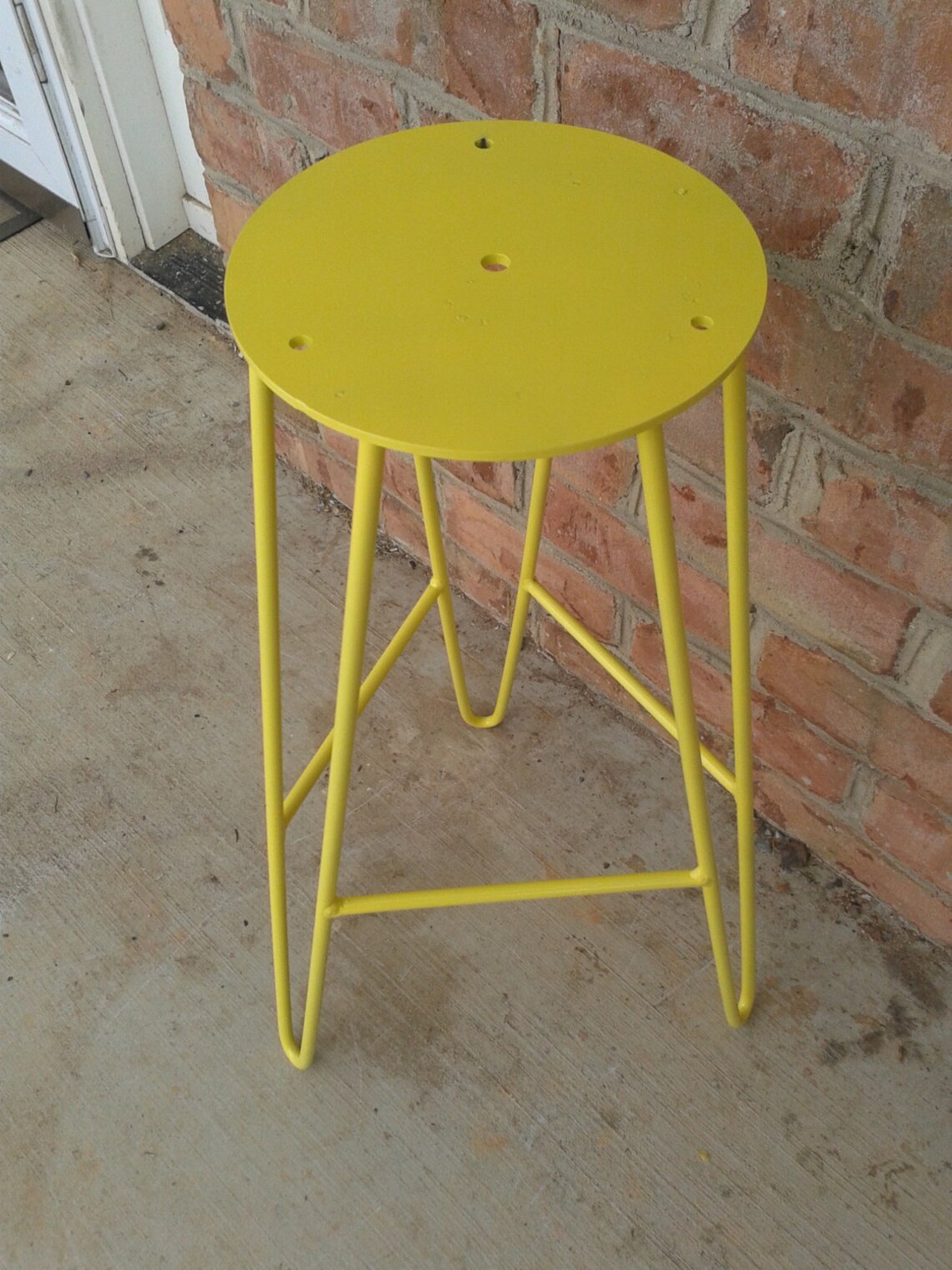 Yellow Steel Hairpin Bar Stool Base DIY Custom Heights | Etsy