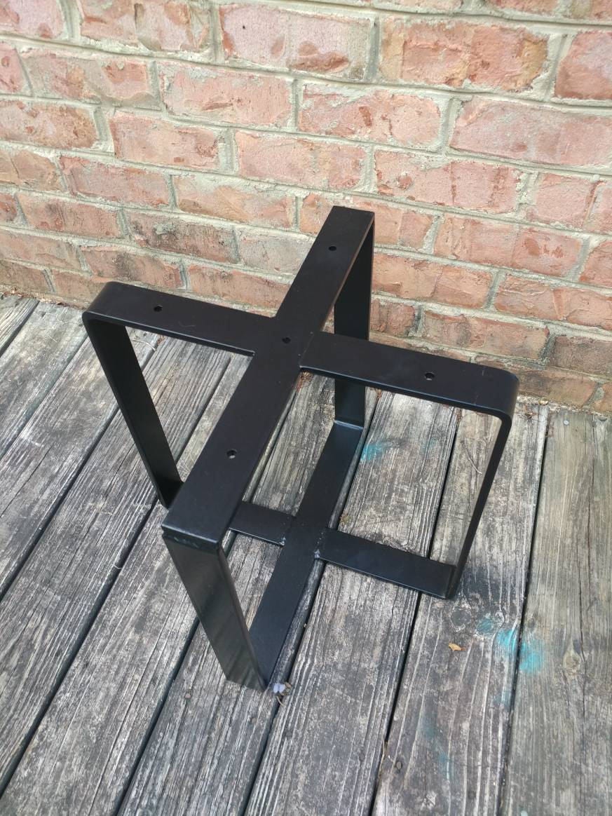 Metal Table Base - Powdercoated Black - Etsy