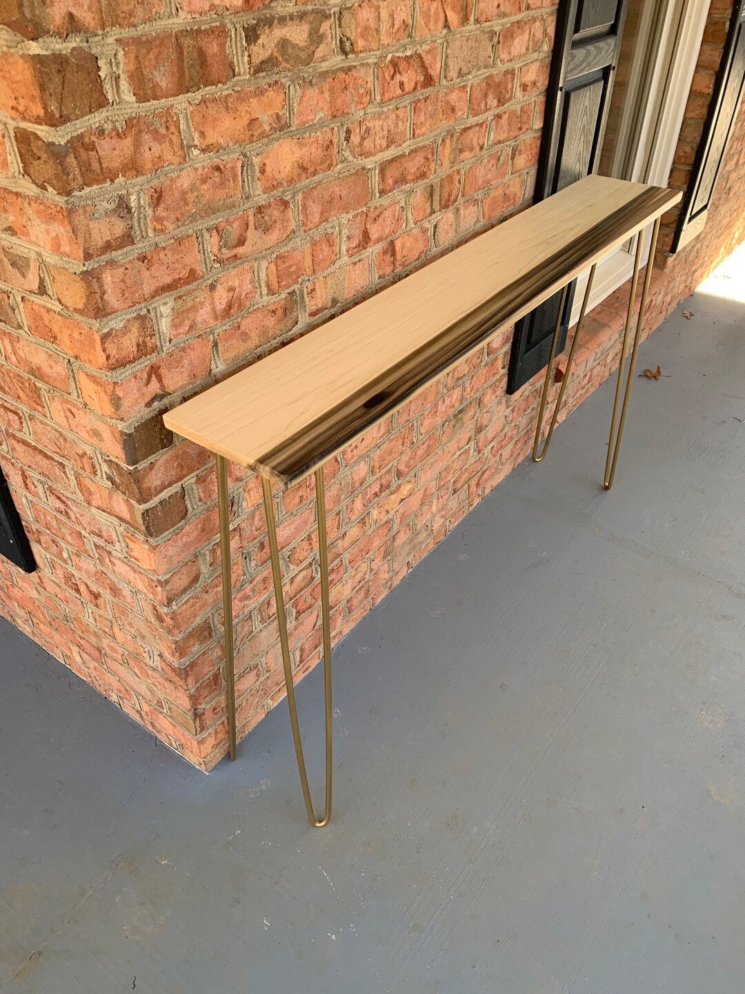 Poplar Console Table Gold Hairpin Legs - in STOCK FAST SHIPPING - Etsy