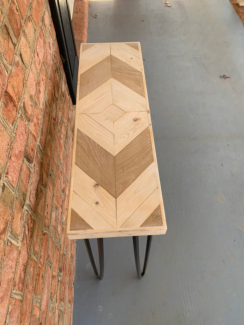 Chevron Console Table Black Hairpin Legs in STOCK FAST - Etsy