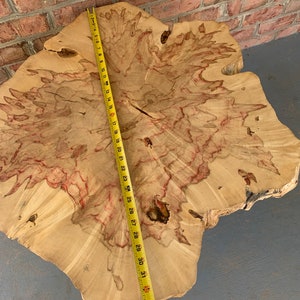 Figured Flaming Box Elder Slice Table - Black Hairpin Legs - Etsy