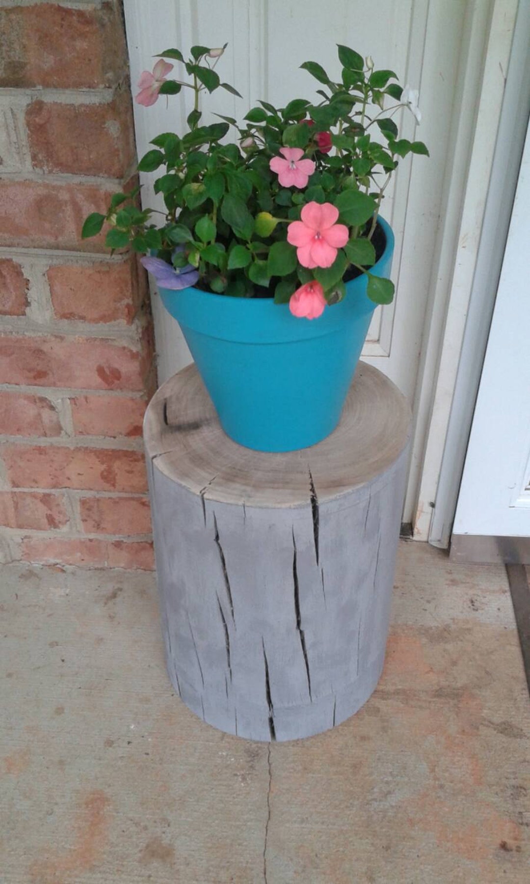 Gray Stump Table Bedside Table Sofa Table Stump Stool - 7-8" Diameter ...